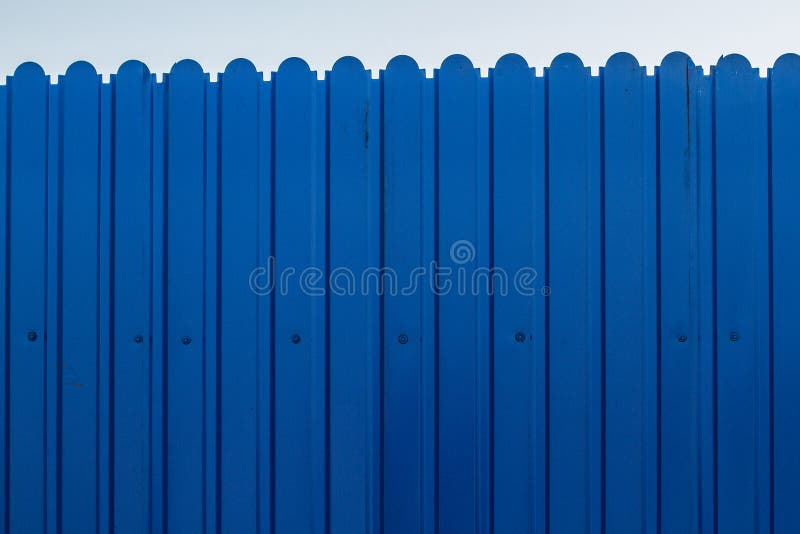 Texture Metallic Blue Fence in the City. Construction Works Stock Photo ...