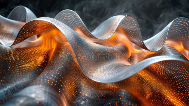 Texture of Metallic Mesh Interwoven in Intricate Wavy Patterns Giving ...