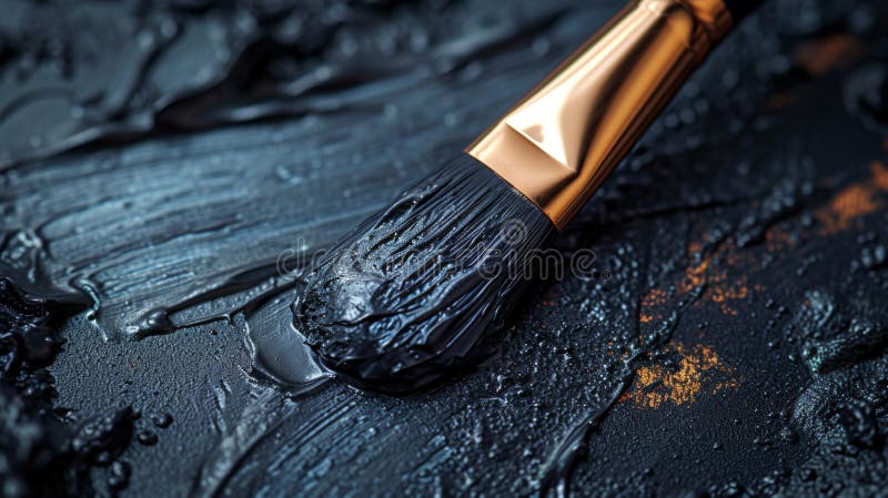 Texture of Metallic Paint Being Applied in Thick Lustrous Strokes with ...