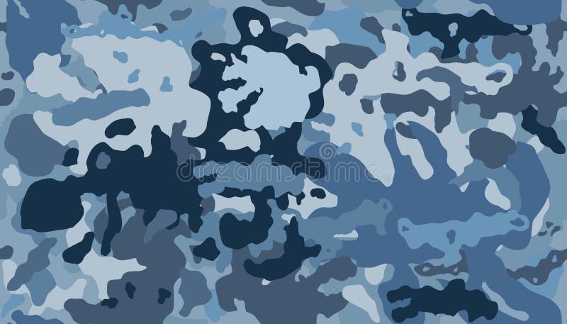 Texture Military Blue Camouflage Stock Vector - Illustration of navy ...