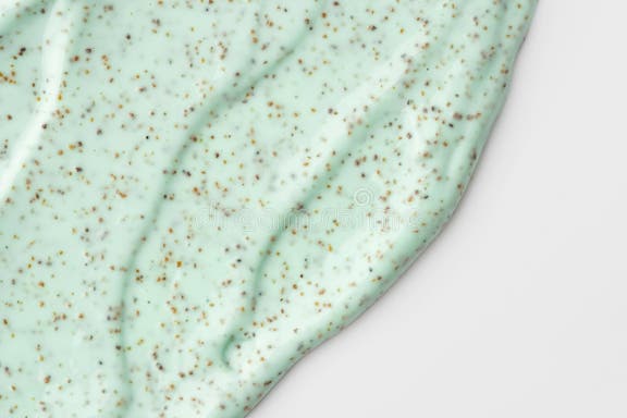 The Texture of a Mint Body Scrub with Particles Stock Photo - Image of ...
