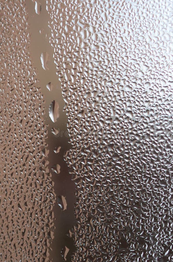 The Texture of a Misted Glass with a Lot of Drops and Condensati Stock ...