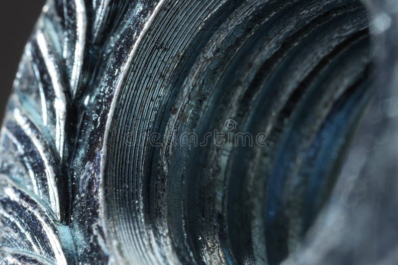 Texture of Modern Metal Fastener, Macro View Stock Photo - Image of ...