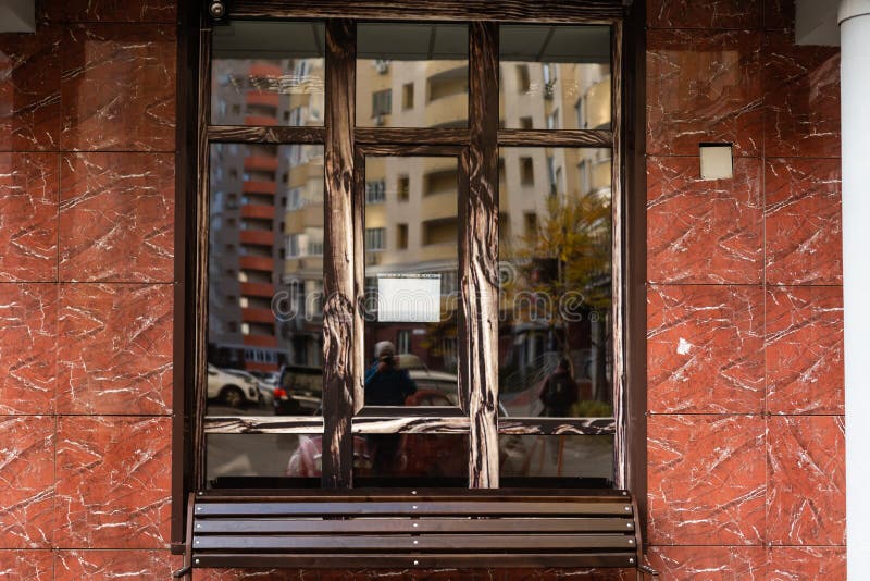 Texture of a Modern Window on the Wall Stock Photo - Image of real ...