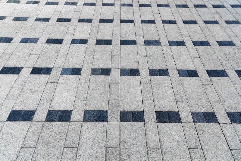 The Texture of a Monotonous Tiled Pavement with Perspective. Stock ...
