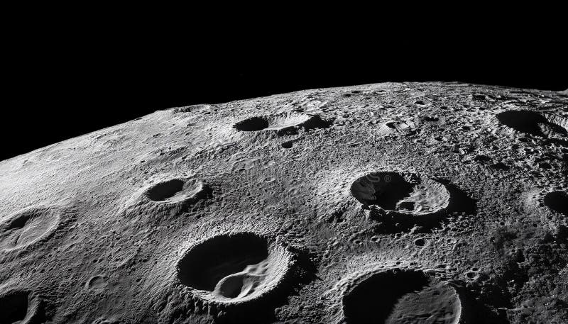 Texture of the Moon S Surface with Craters, in Grayscale Photography ...