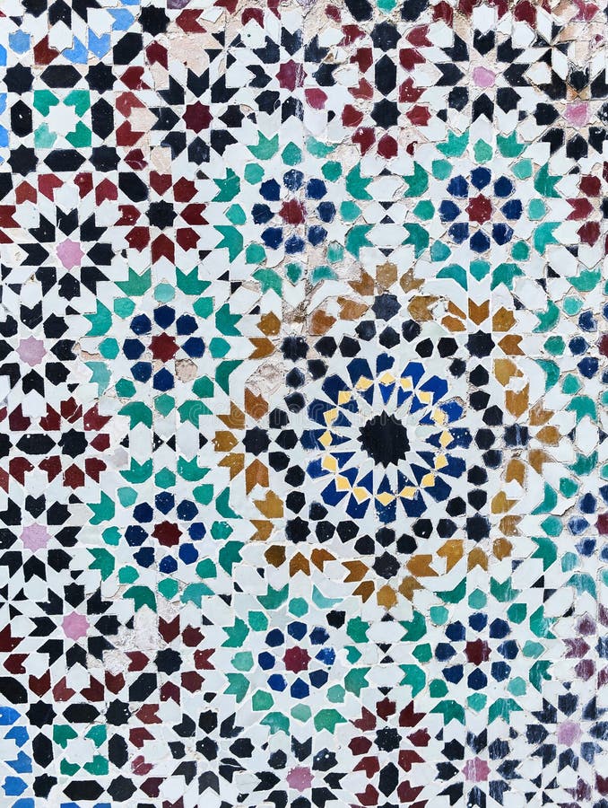 Texture of a Mosaic Tile Surface Stock Photo - Image of arab, artistic ...