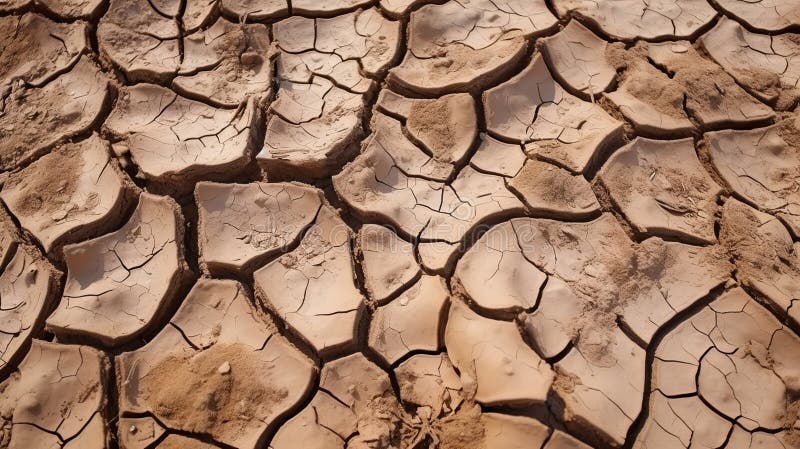 Texture of Mud in a Dry Ground in a Desert Stock Illustration ...