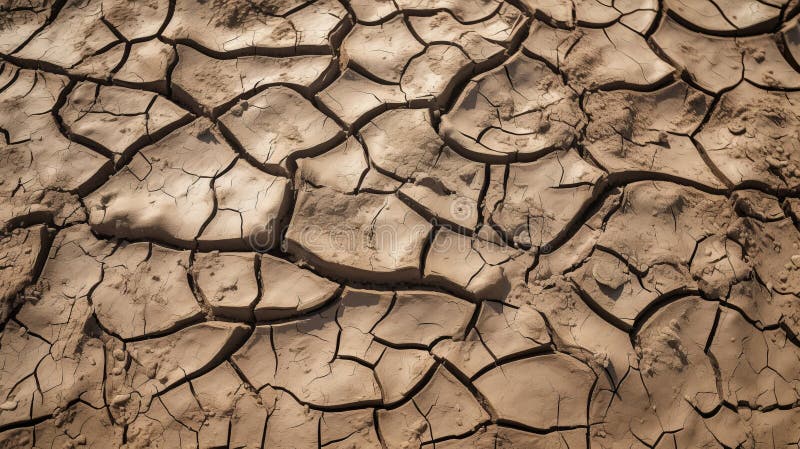 Texture of Mud in a Dry Ground in a Desert Stock Illustration ...