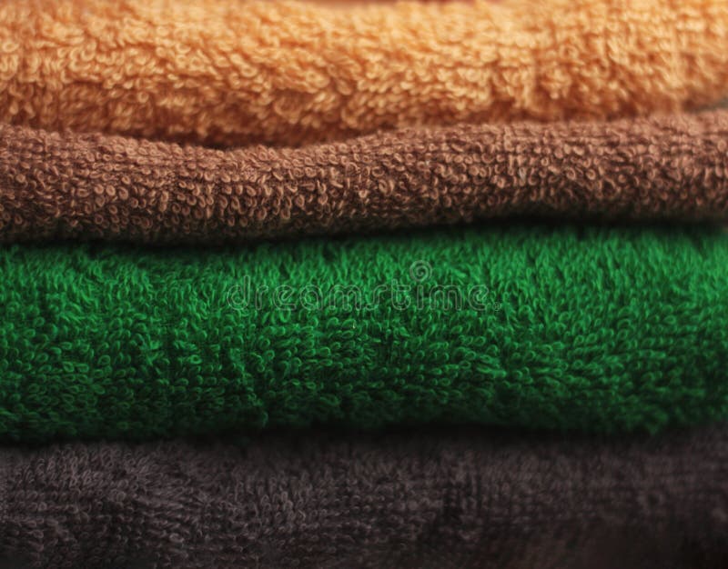 Texture of Multi-colored Folded Terry Towels Stock Image - Image of ...