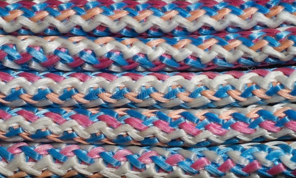 Texture of Multi-colored Nylon Ropes. Stock Photo - Image of crochet ...