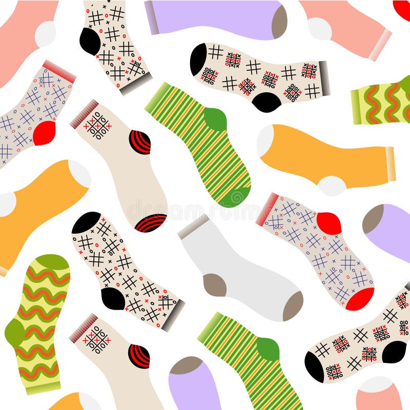 Texture. Multi-colored Socks Stock Vector - Illustration of material ...