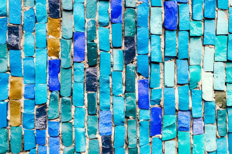Texture of Multi-colored Stones. Background from Vintage Mosaic on the ...