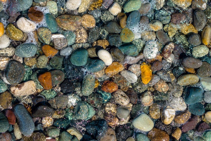 Texture of Multi-colored Stones on the Black Sea Coast Stock Photo ...