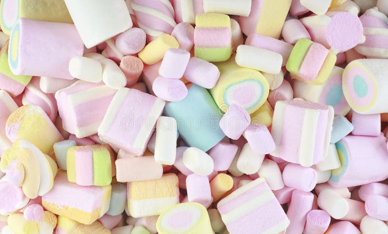 Texture of Multi-colored Sweet Marshmallows. Marshmallows Candy for ...
