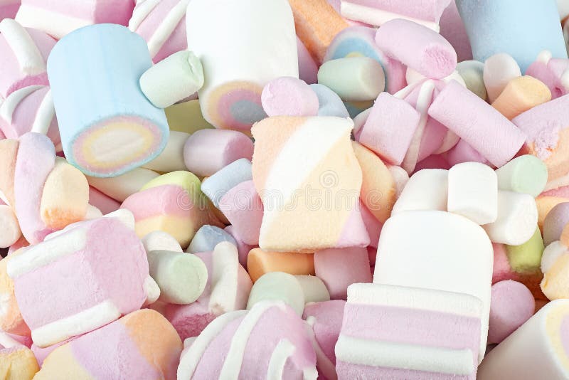 Texture of Multi-colored Sweet Marshmallows. Marshmallows Candy for ...