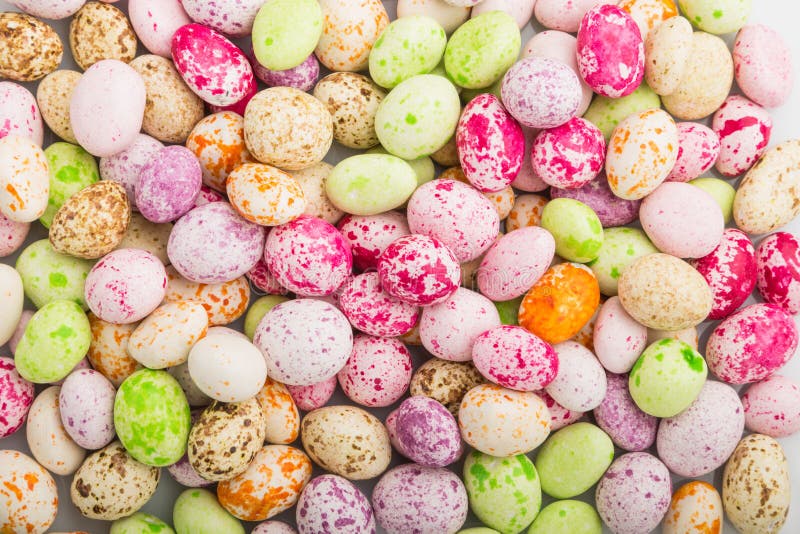 Texture of Multicolored Candies on a White Background, Chocolate ...