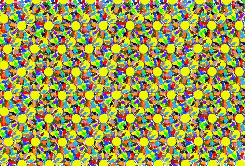 Texture from Multicolored Patterns with Little People. Colourful ...