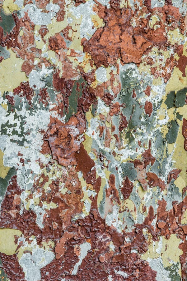 Texture of Multiple Paint Layers Peeling Off from a Broken Wall Stock ...