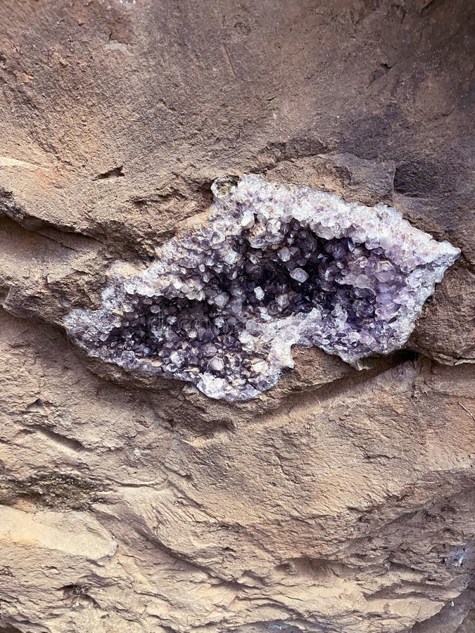 Natural Amethyst at the Wanda Mines, Argentina. Stock Image - Image of ...