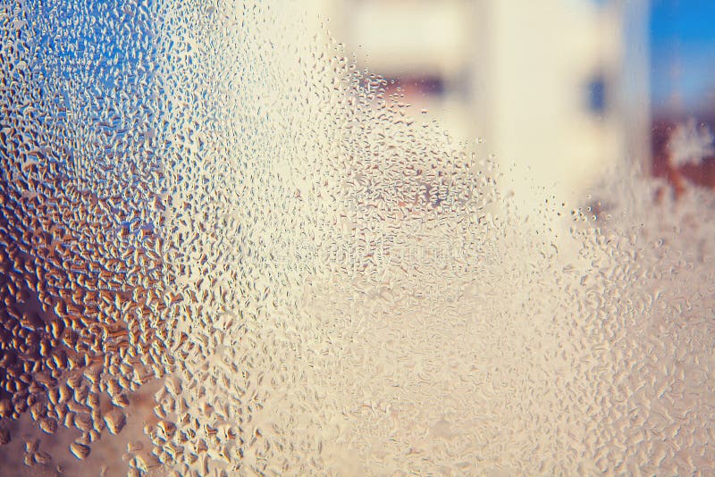 Condensate on the glass stock photo. Image of warm, weather - 131590410