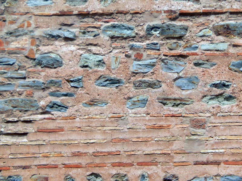Texture of Natural Stone Material and Brick Masonry Stock Photo - Image ...