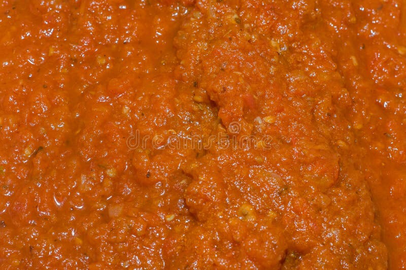 Texture with Tomato Sauce, and a Ladle Catching Sauce Stock Image ...