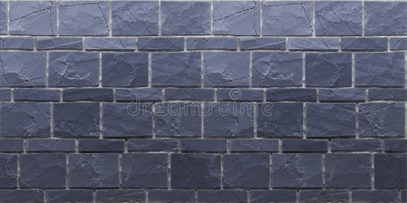 Texture of Navy Blue Grunge Brickwall. 3d Render Stock Illustration ...