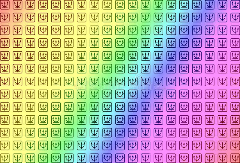 Texture with Neptune Planet Symbol in Square, Fanciful Background ...