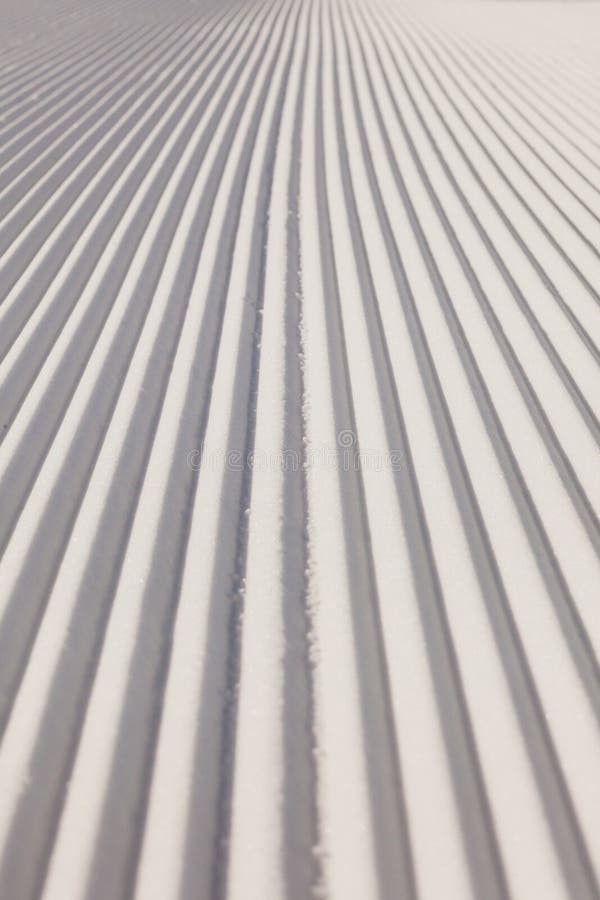 Texture of New Groomed Snow on Empty Ski Slope Stock Photo - Image of ...