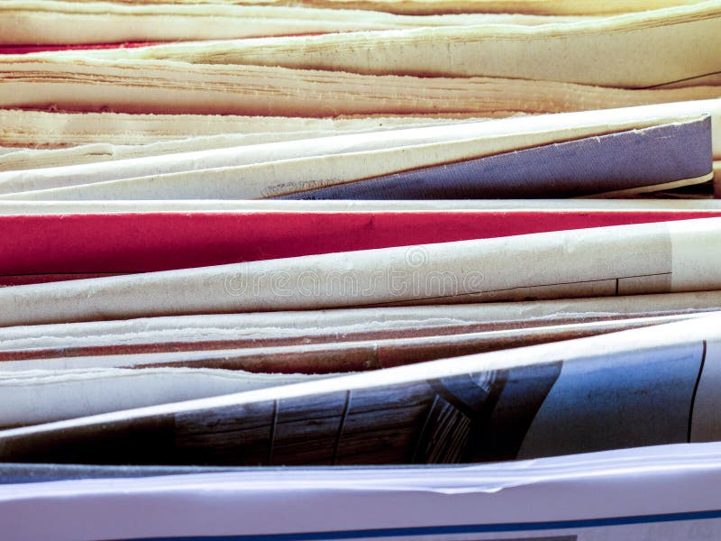 Texture of Newspapers and Magazine and Sheets Stock Photo - Image of ...