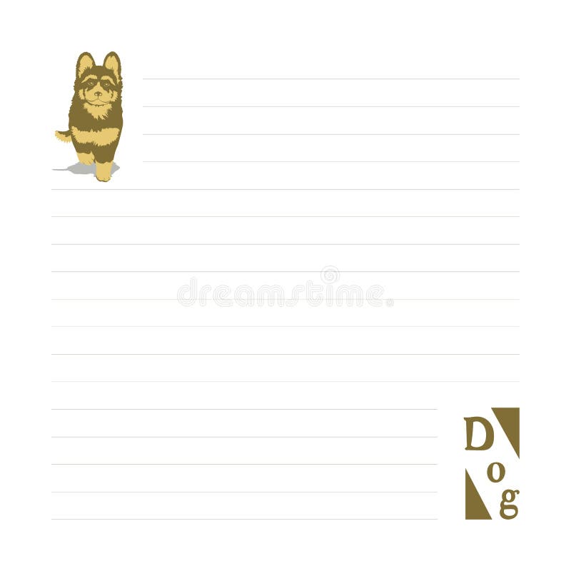 Dog Writing Paper Stock Illustrations – 506 Dog Writing Paper Stock ...