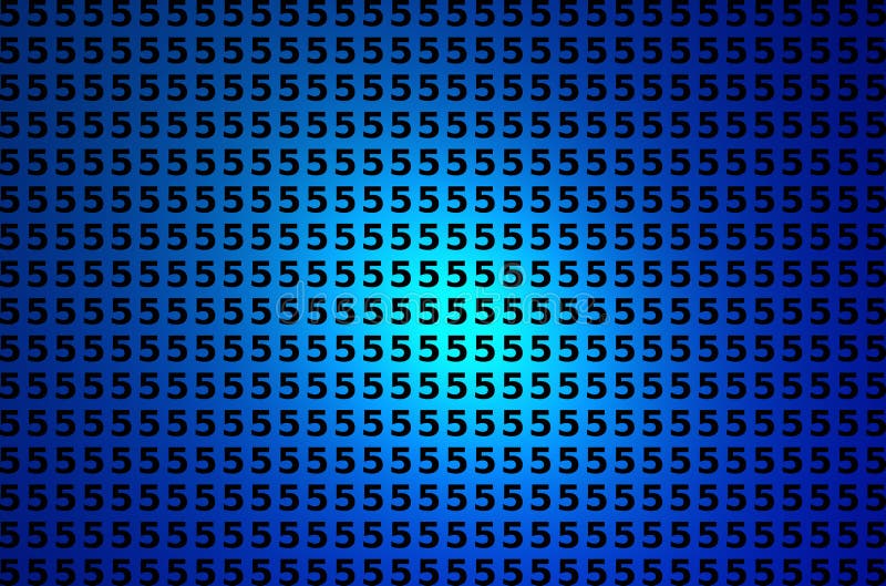 Texture with Number Five, Background, Wallpaper, Fantasy Blue and White ...