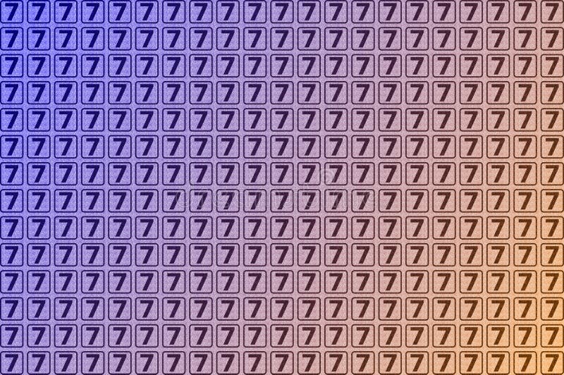 Texture with Number Seven in Square, Flashy Background, Wallpaper ...