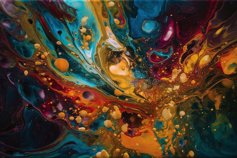 - TEXTURE- Ocean Wave Liquid, Art Gold and Marble Splash 10, Generative ...
