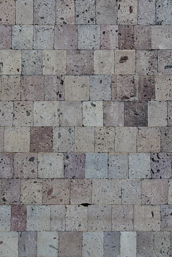 Wall of pink tuff blocks stock photo. Image of armenia - 102404842
