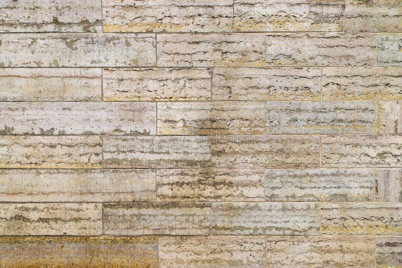 Texture of an Old Beige Stone Wall Made of Limestone Blocks As an ...