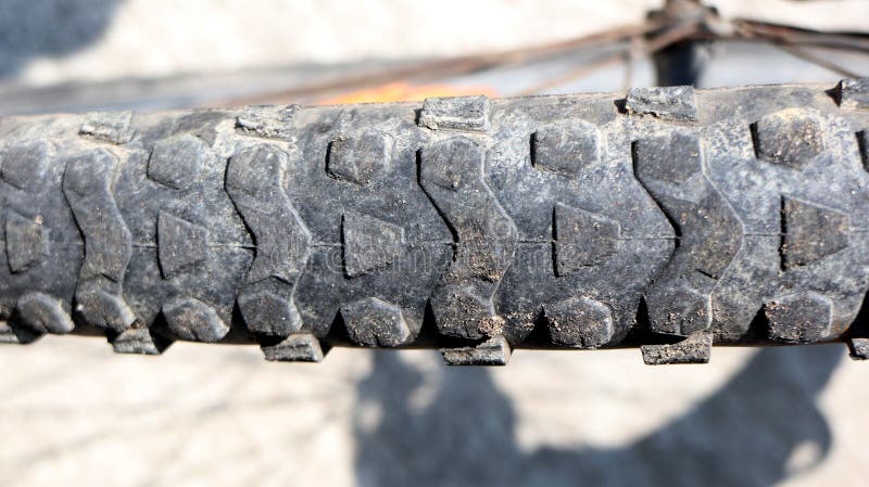 Texture of Old Bicycle Tire Stock Image - Image of ground, exhibit ...
