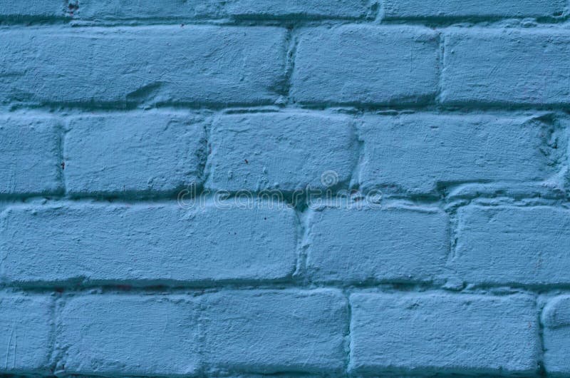 Texture of Old Blue and Gray Brick Wall Surface Stock Photo - Image of ...