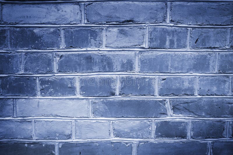 Texture of Old Blue Bricks Wall Background Stock Image - Image of ...