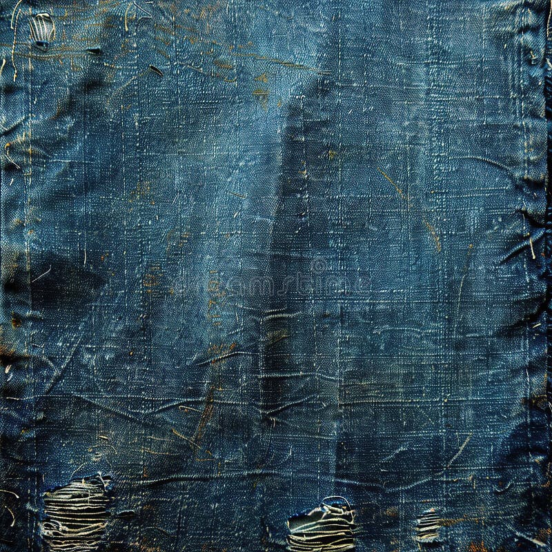 The Texture of Old, Blue Denim As a Background Stock Illustration ...