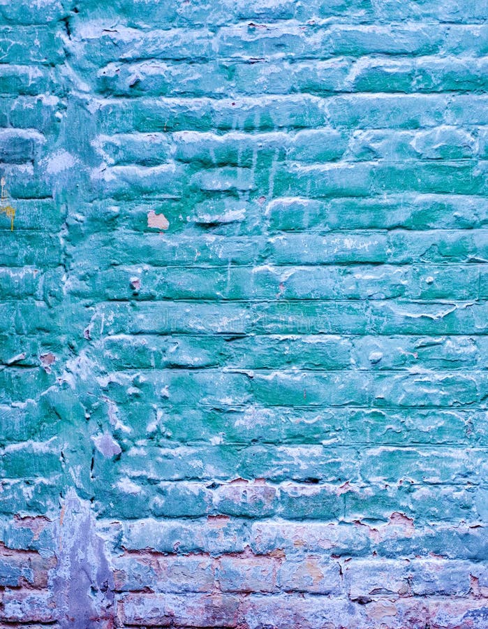 Texture of Old Blue and Gray Brick Wall Surface Stock Photo - Image of ...