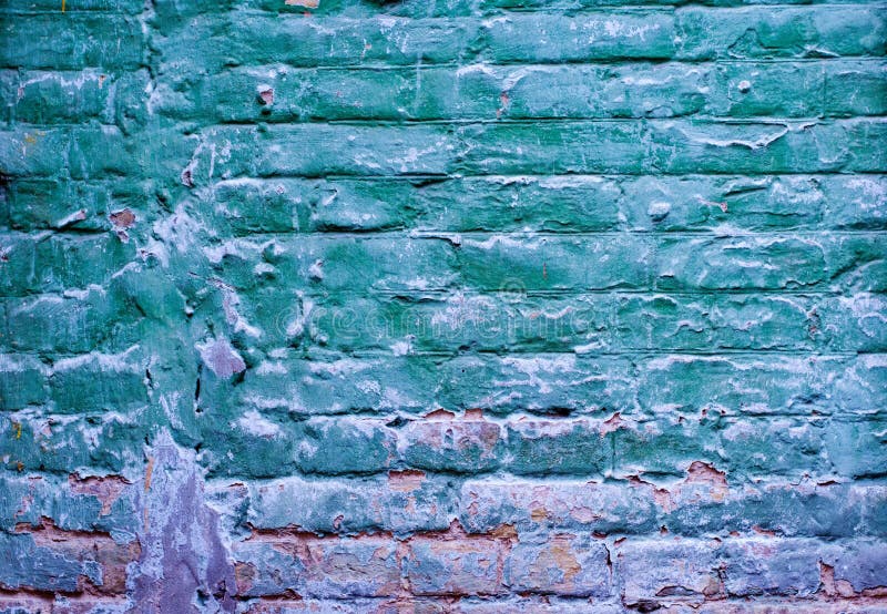 Texture of Old Blue and Gray Brick Wall Surface Stock Image - Image of ...