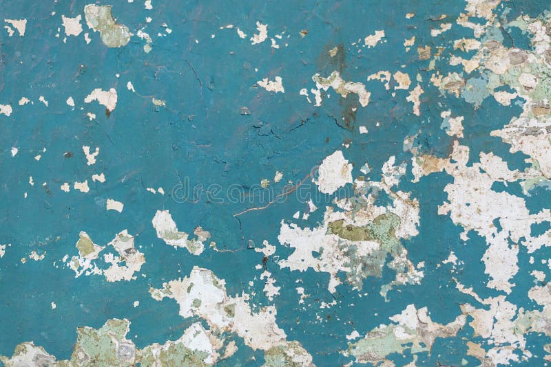 The Texture of the Old Blue Ragged Wall Stock Photo - Image of ...