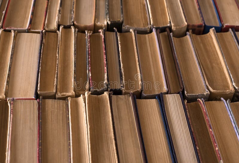 Texture of old books stack stock photo. Image of color - 97891938