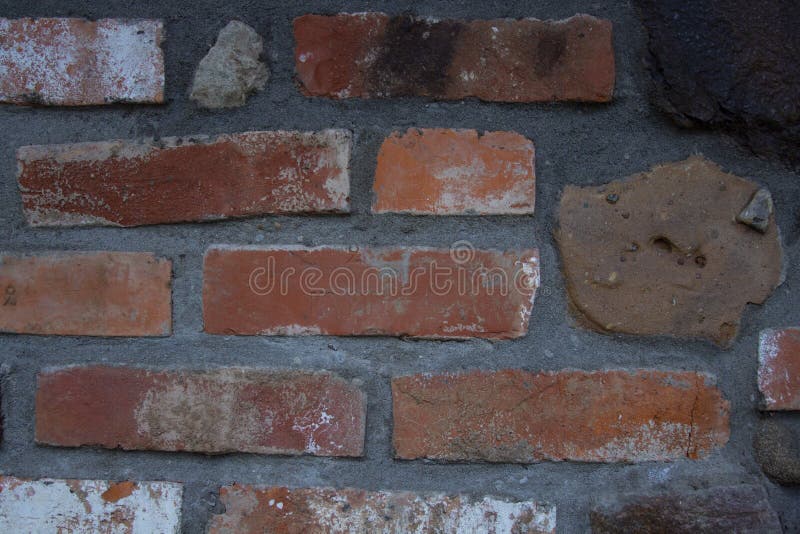 Texture of Old Brick and Stone Wall Stock Image - Image of stone ...