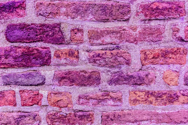 Texture of Old Brick Ultraviolet Solid Background Abstraction Stock ...