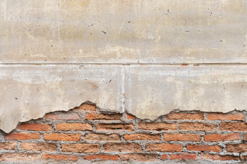 Texture of an Old Brick Wall with Fallen Plaster Stock Photo - Image of ...