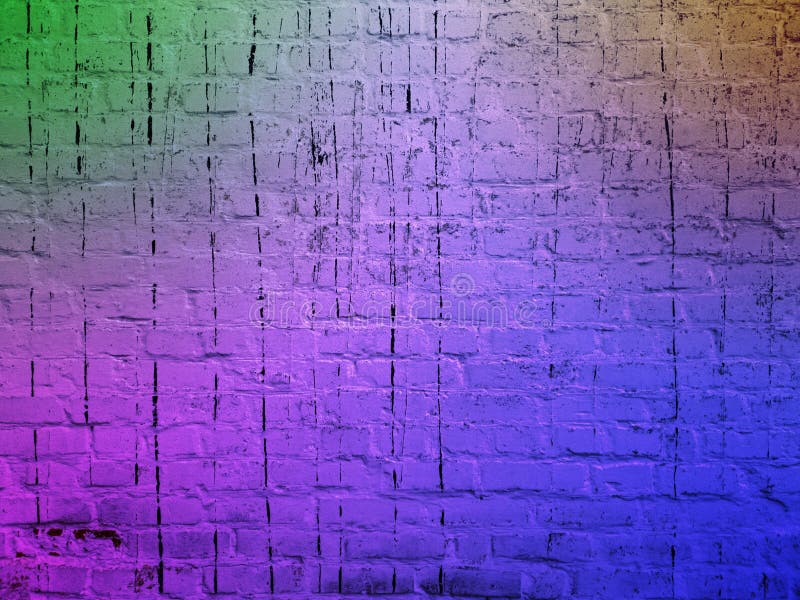The Texture of an Old Brick Wall with a Stylized Multicolored Gradient ...