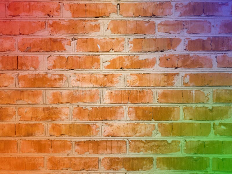Texture of an Old Brick Wall with a Stylized Multicolored Gradient Fill ...